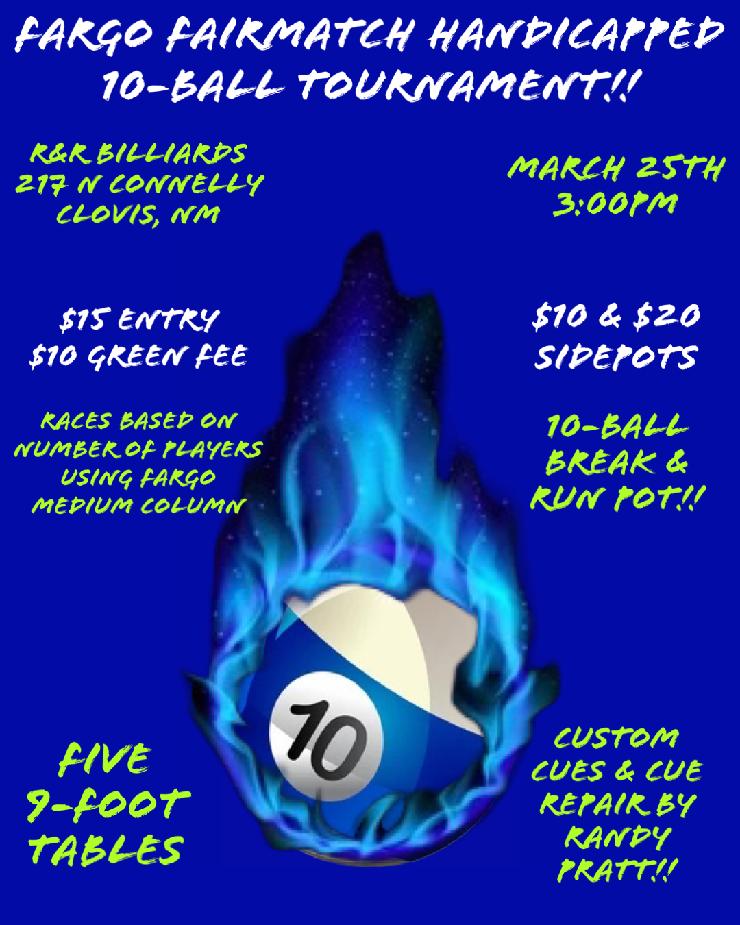 Fargo Fairmatch 10-Ball Tournament